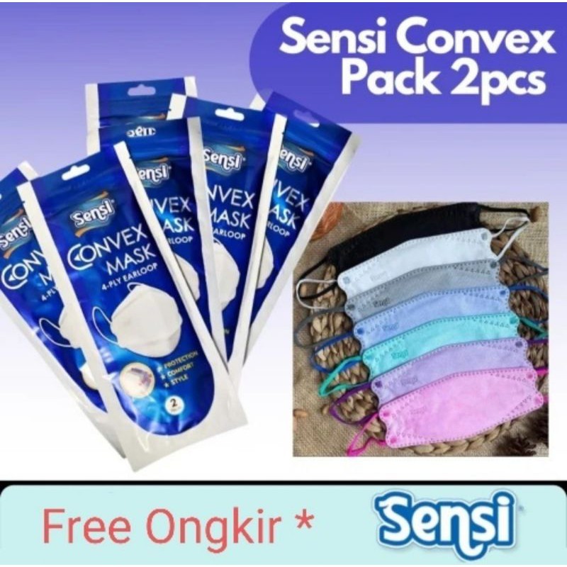 Jual Masker Sensi Convex Mask 4 Ply Medis plusmed earloop Sachets ( Isi ...