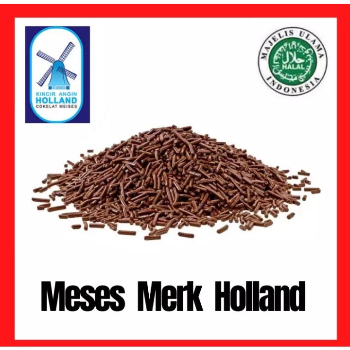 Jual MESES COKLAT MERK HO**AND 250GR, TOPPING KUE | Shopee Indonesia
