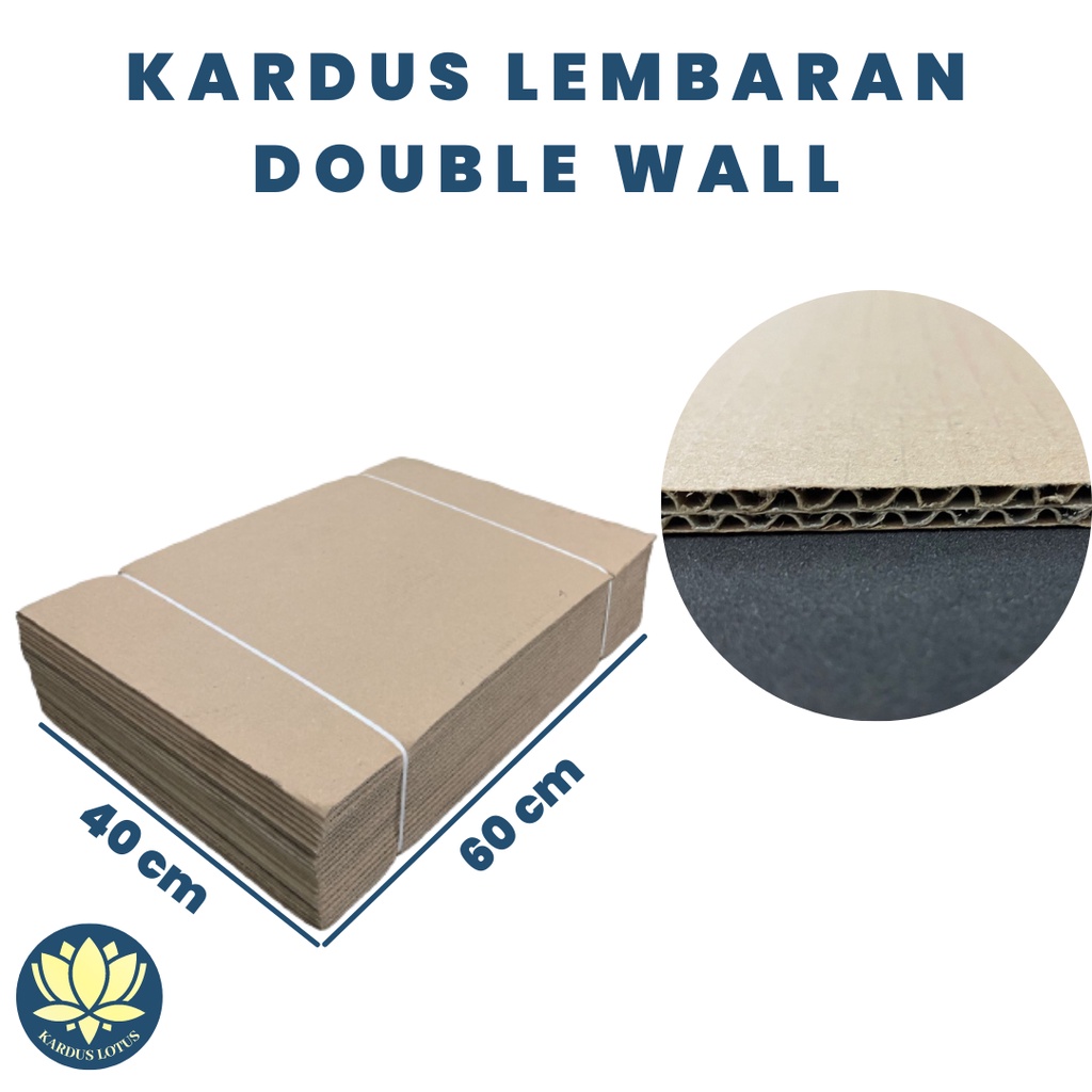 Jual Kardus Karton Lembaran Double Wall 60x40 cm | Shopee Indonesia