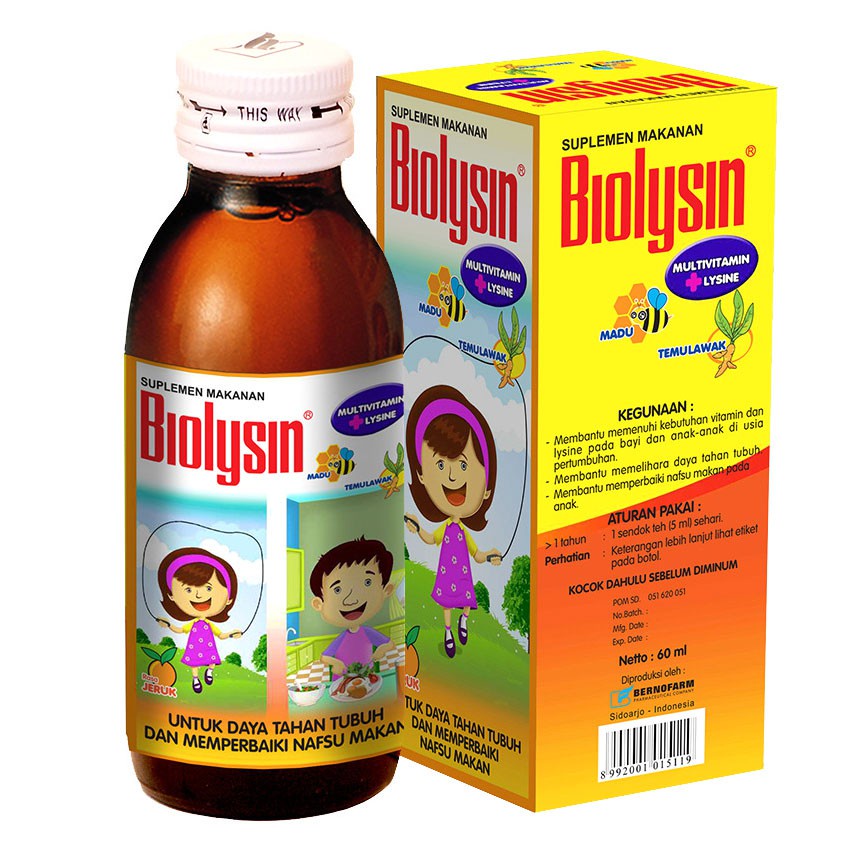 Jual BIOLYSIN SYR 60ML (BERNO) | Shopee Indonesia