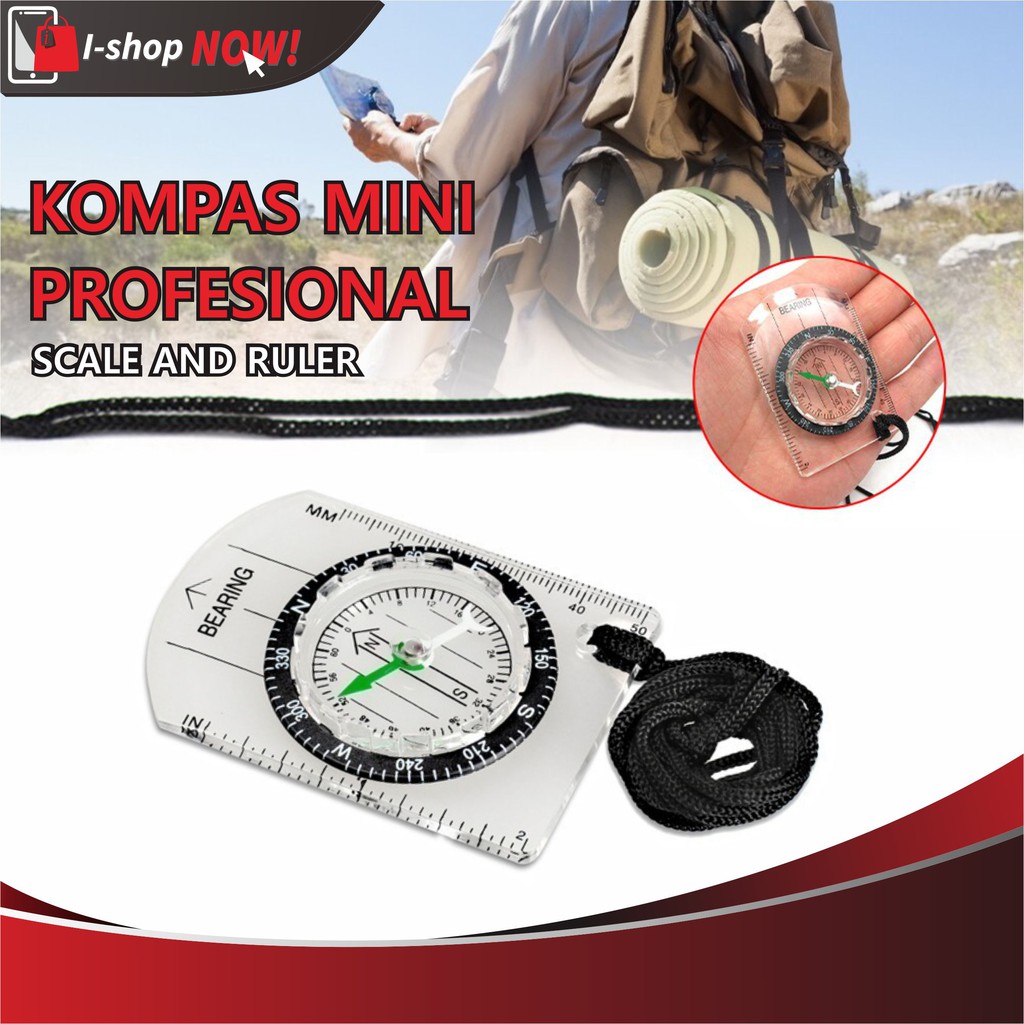 Jual Kompas skala Penggaris Map Akurat Pendaki Compass Orientering ...