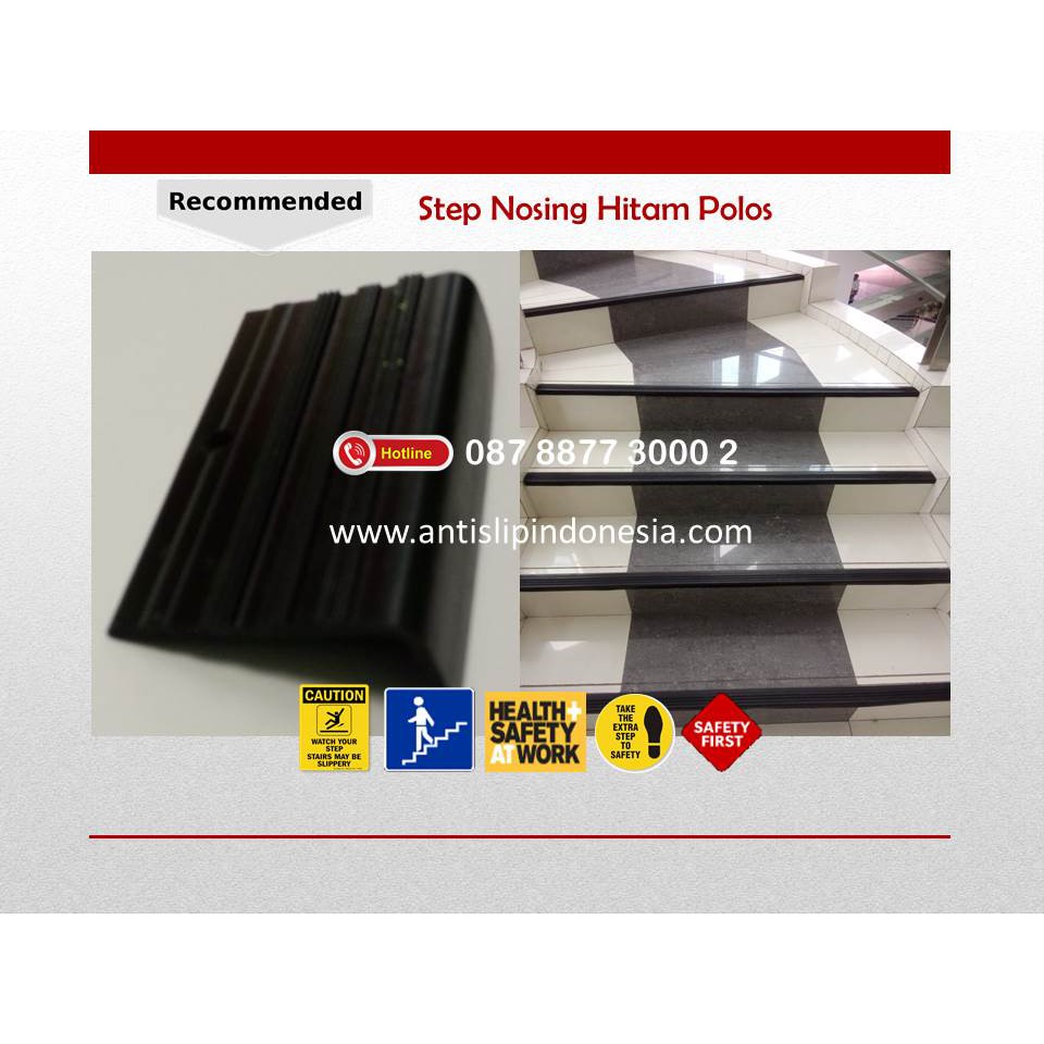 Jual Stair Nosing Karet /Lis karet Tangga/ANti slip Tangga/Step Nose ...