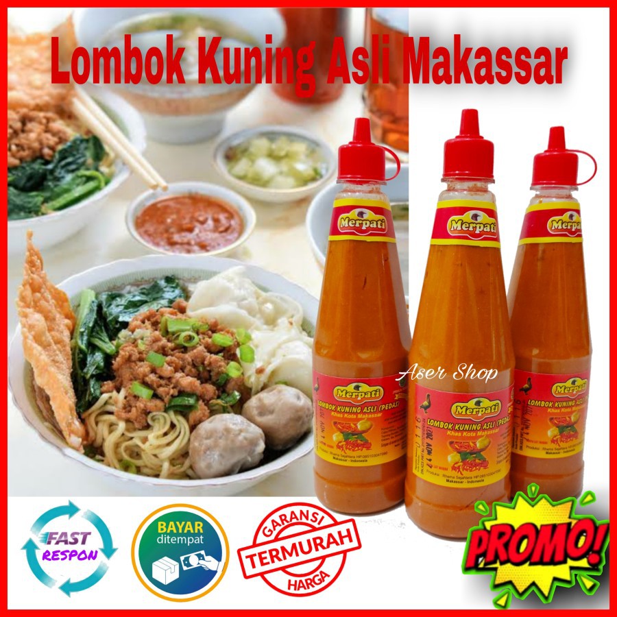 Jual Sambal sambel lombok kuning MERPATI ASLI 300 ml khas Makassar ...