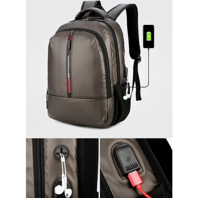 Jual Tas Ransel Bahan Waterproof Tas Travel Kuliah Usb Backpack 8720 ...