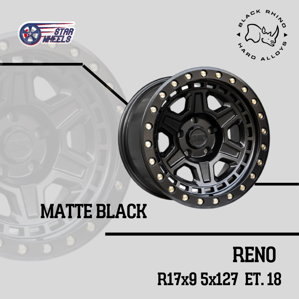 Jual Velg Black Rhino Reno R17 x 9 5x127 ET.18 | Shopee Indonesia