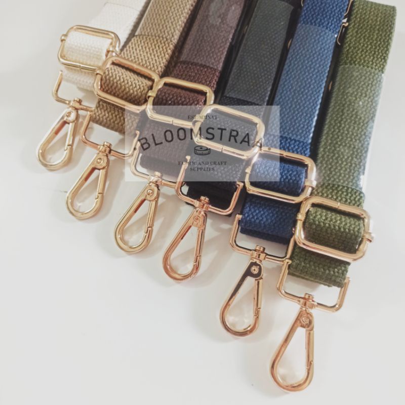 Jual Bag Strap Cotton 25mm GOLD Tali Selempang 25 mm Tas Bag Straps ...
