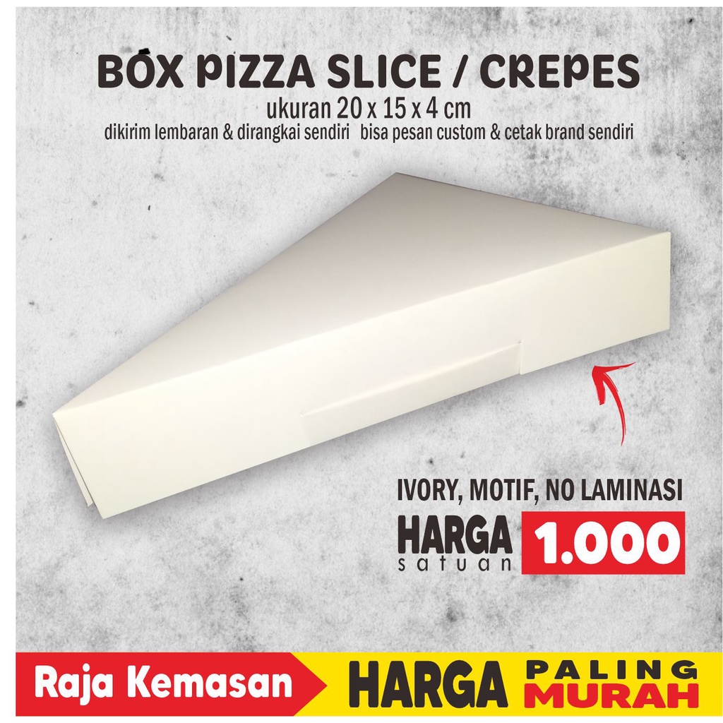 Jual BOX CREPES POLOS, BOX PIZZA SLICE POLOS | Shopee Indonesia