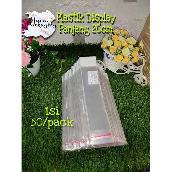Jual PLASTIK DISPLAY Panjang 20 cm / PLASTIK OPP SEAL LUBANG Isi 50 ...