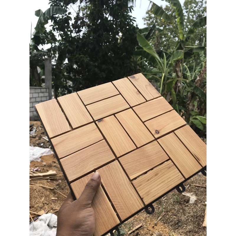 Jual decking ubin lantai kayu buat hiasan ruangan outdoor taman ...