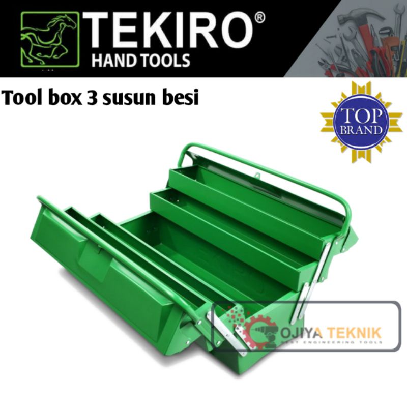 Jual TOOL BOX 3 TIGA SUSUN BESI TEKIRO / TOOLBOX METAL TEMPAT WADAH KALENG ALAT PERKAKAS ...