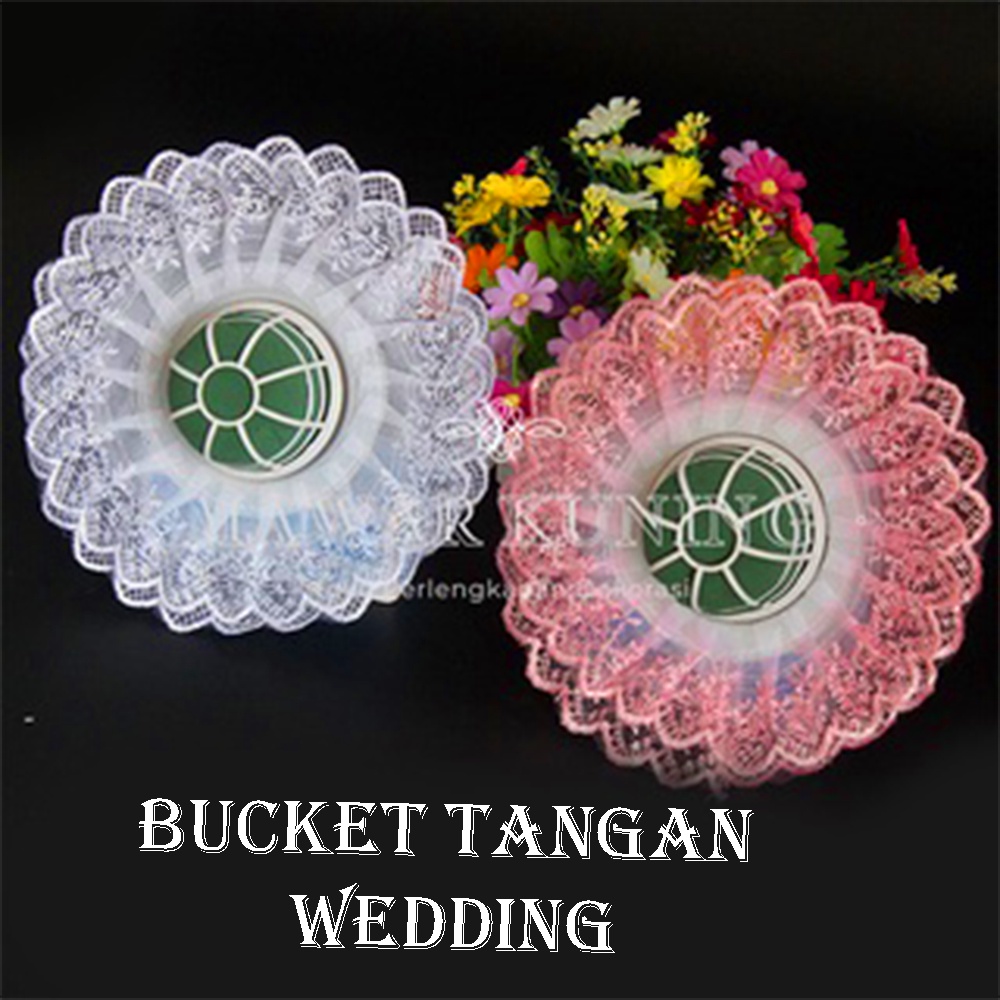 Jual Bucket Tangan wedding / Handle Bucket Renda & Plastik Standing ...