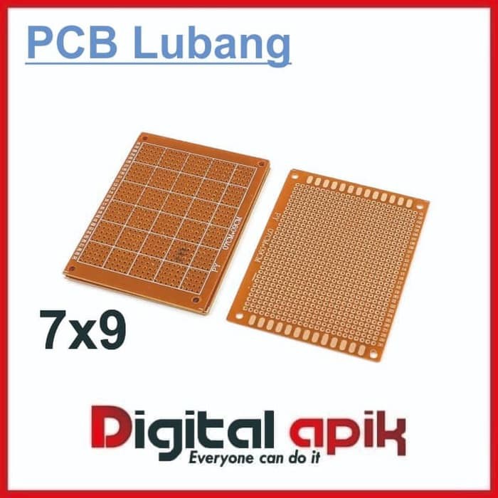 Jual PCB Lubang 7x9 Matrix Bolong Titik DIY Elektronik Fiber 7x9cm 7 x ...