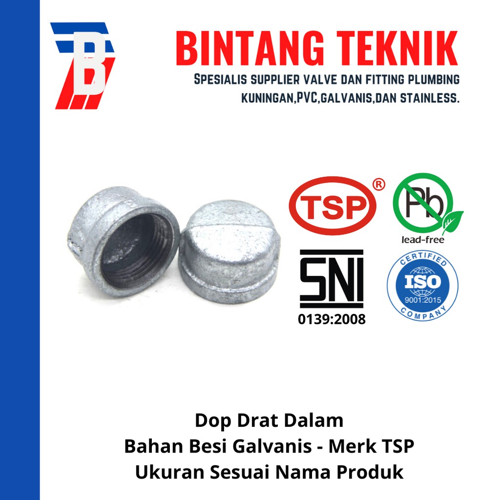 Jual Dop 1" inch Besi Galvanis TSP | Shopee Indonesia