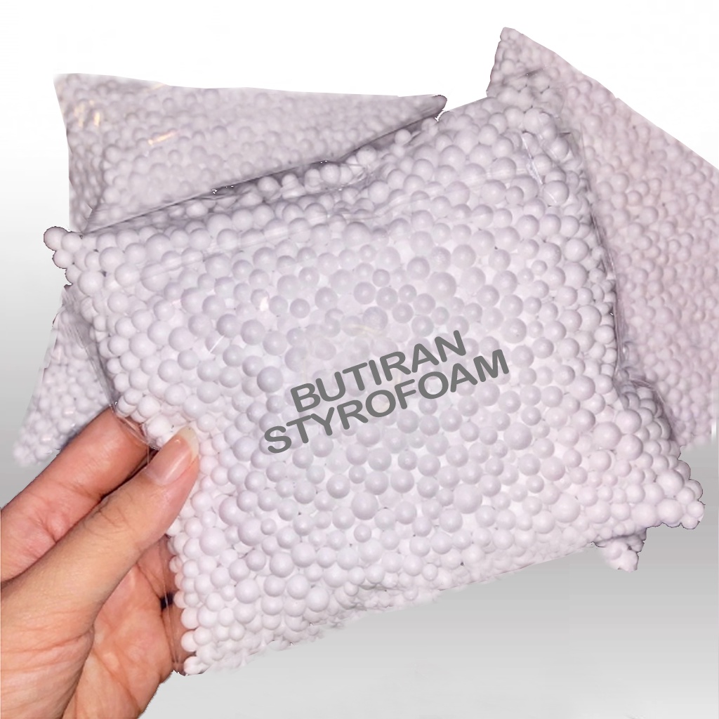 Jual Butir sterofoam styrofoam gabus 100gr - styrofoam butiran floam ...