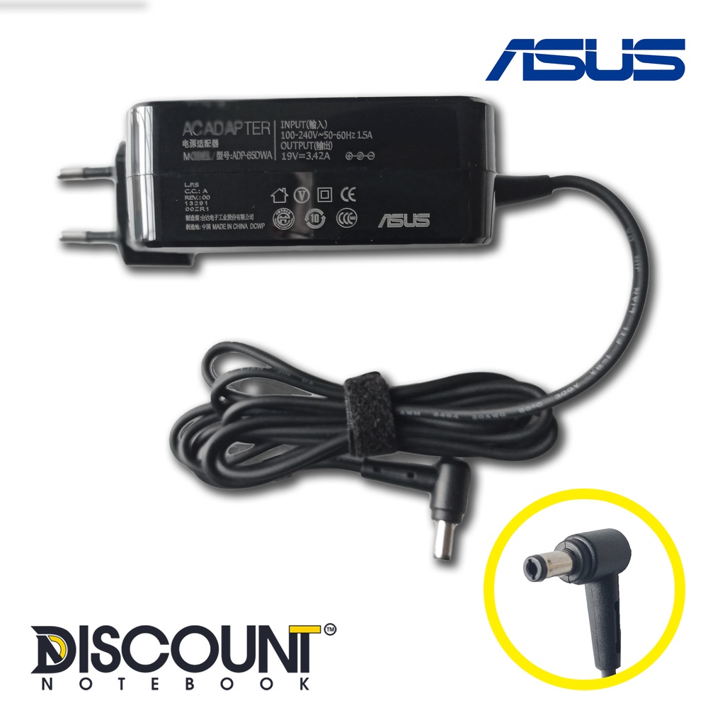 Jual Adaptor Charger Laptop Asus A46 A56 A450A A450C A451 X450 (19V 3.42A) (5.5x2.5) Square ...