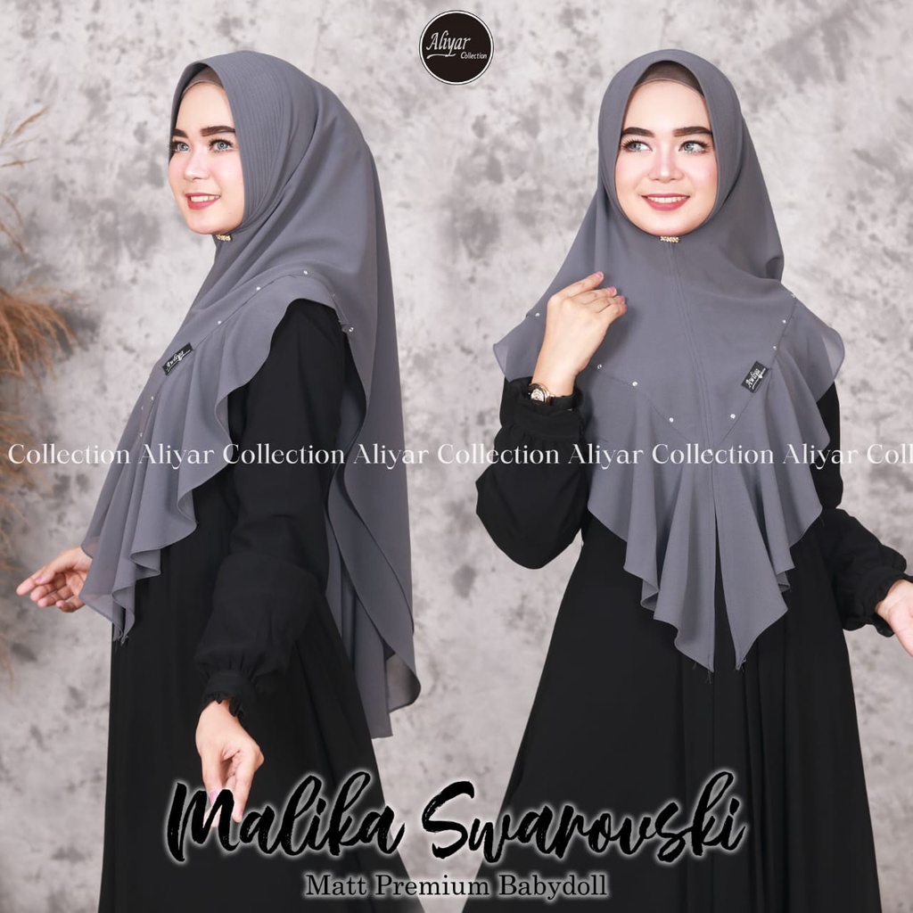 Jual KHIMAR MALIKA SWAROVSKI ORIGINAL ALIYAR BY AWLIYA COLLECTION CERUTY BABYDOLL ALIYAR ...
