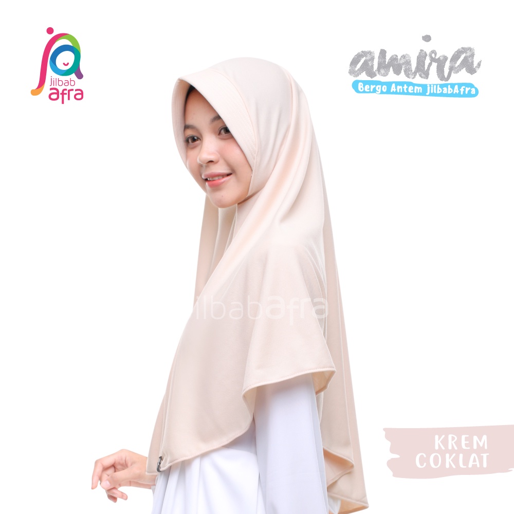 Jual Jilbab Arfa Afra Bergo Amira Hijab Instant Pet Antem Size M dan L | Shopee Indonesia