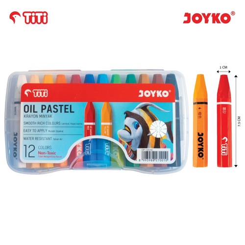 Jual CRAYON JOYKO ISI 12 WARNA/oil pastel Joyko 12 warna/crayon 12 ...
