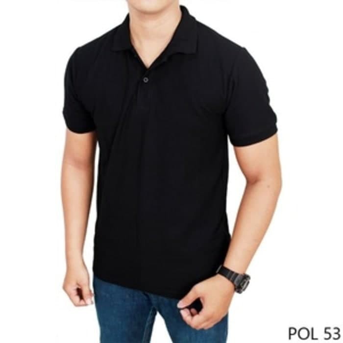 Jual POLO SHIRT HITAM DISTRO - KAOS BAJU KERAH PRIA | Shopee Indonesia