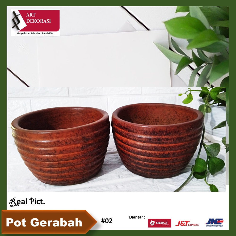 Jual Pot Gerabah Mini Dekorasi Rumah Cantik Pot Tanpa Lubang Pot Tanah ...