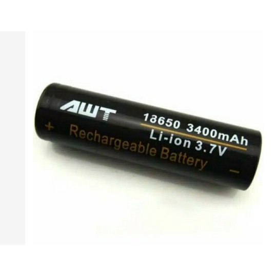 Jual BATERAI AWT HITAM 18650 RECHARGEABLE - BATER AWT RECHARGEABLE ...