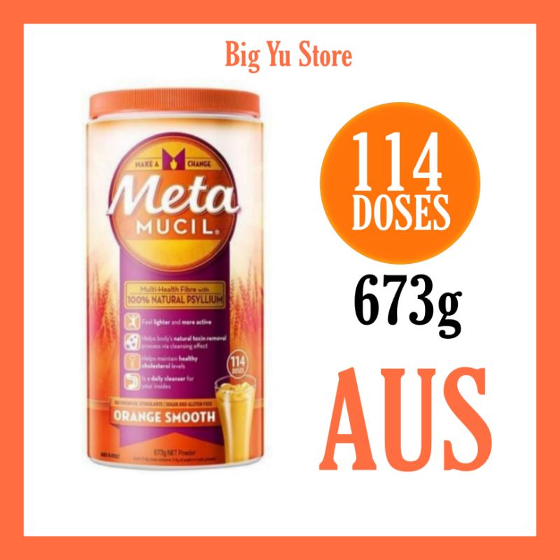 Jual METAMUCIL DAILY FIBRE SUPLEMEN Psyllium ORANGE SMOOTH 114 DOSES ...