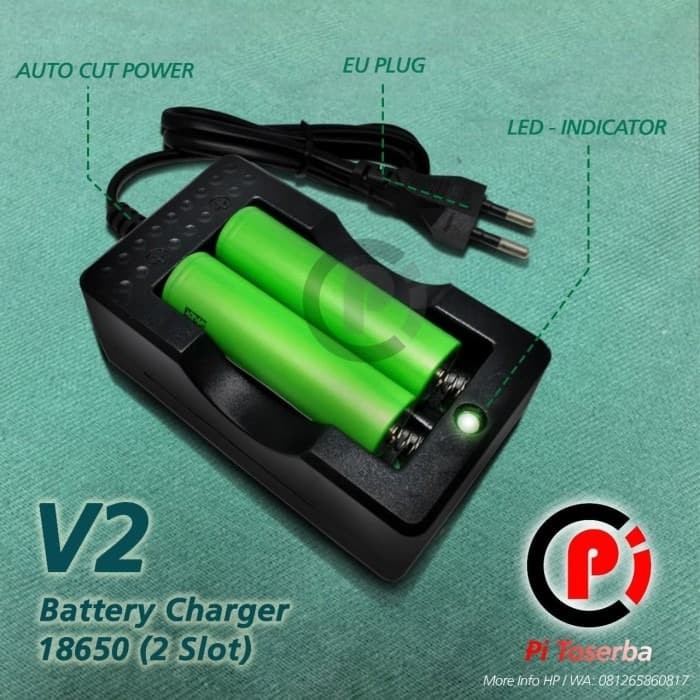 Jual Charger 18650 Dual Slot Baterai Cas Battery 2 Batre Li Ion ...