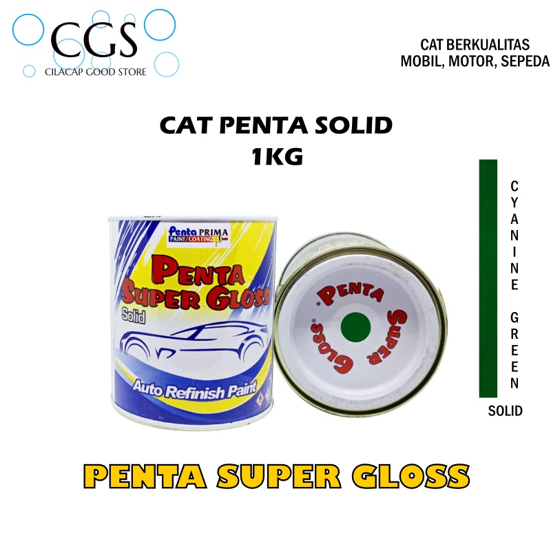 Jual Penta Super Gloss CYANINE GREEN 1Kg / cat mobil hijau / cat motor ...