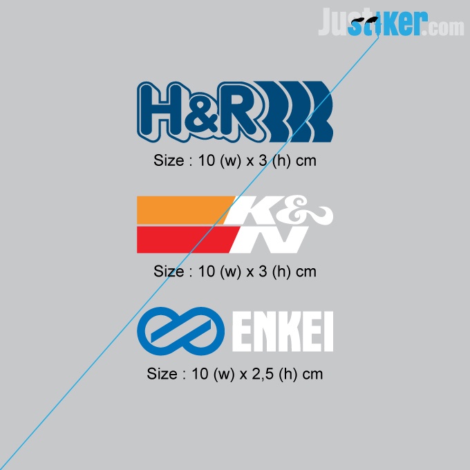 Jual Sticker K&N Logo, Sticker H&R Logo, Sticker Enkei Logo, Sticker ...