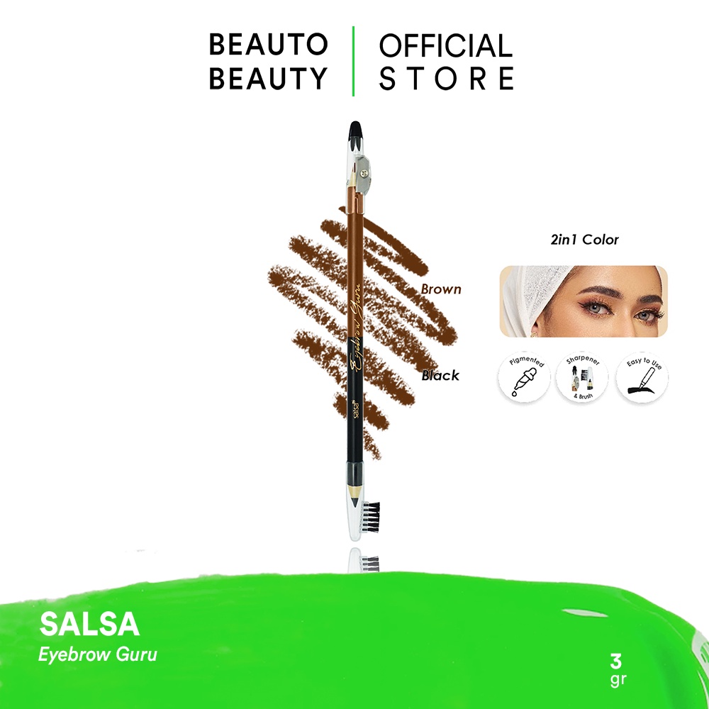 Jual SALSA Eyebrow Guru / Indonesia Pensil Alis 4 IN 1 Black Brown ...