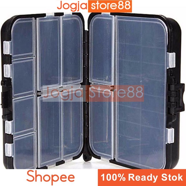 Jual Box Kotak Perkakas Kail Pancing | Waterproof Case Satu Kunci - Black | Shopee Indonesia
