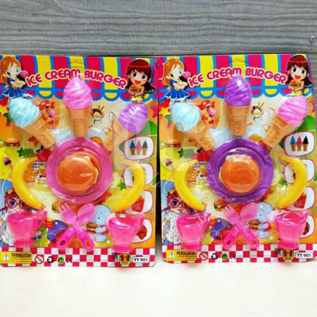 Jual Mainan Anak Ice Cream & Burger Set (SNI) | Shopee Indonesia