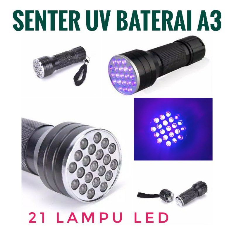 Jual Senter UV Untuk Lure Metal Jig Sticbait Lampu Led 21 Deteksi Uang | Shopee Indonesia
