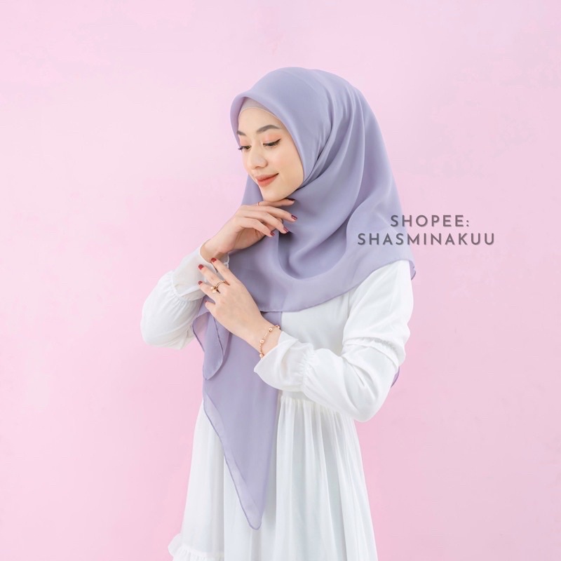 Jual (JAHIT TEPI) Hijab Bella Square Polycotton Premium | Jilbab Segi Empat | Hijab Segi Empat ...