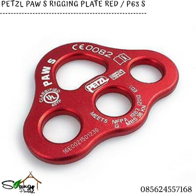 Jual Petzl Paw S Rigging Plate Red Original Safety Climbing / Industri ...