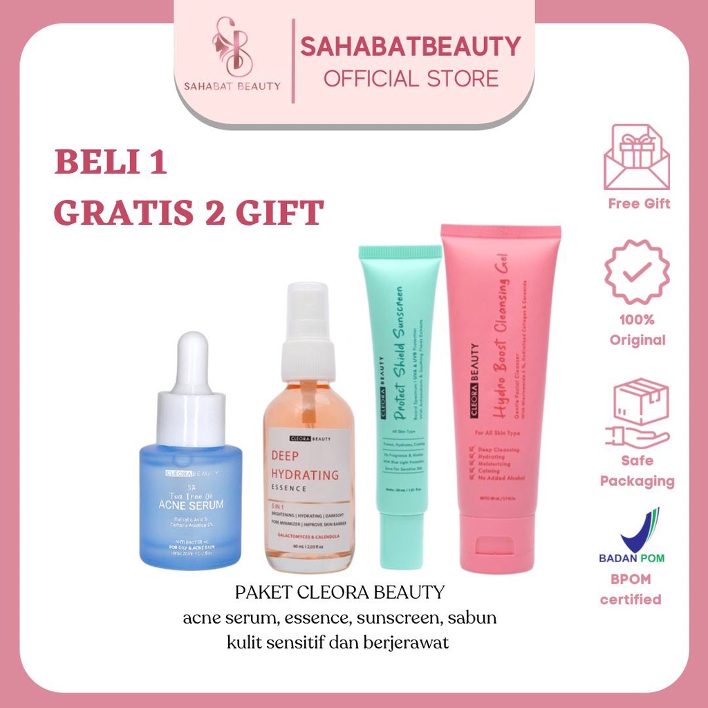 Jual PAKET CELORA BEAUTY ACNE KULIT SENSITIF DAN BERJERAWAT | Shopee Indonesia