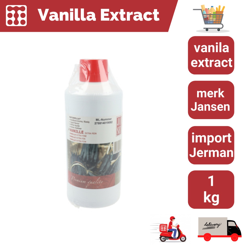 Jual Vanilla Extract Jansen 1 Kilogram (Botol Besar) | Shopee Indonesia