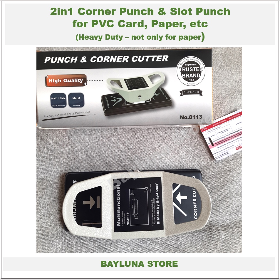 Jual 2in1 PVC Punch Corner Puncher R5 & Slot Punch for PVC Cards ...
