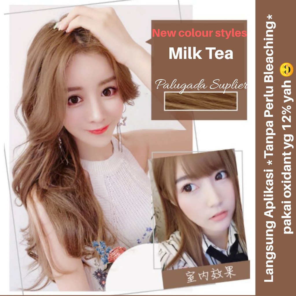 Jual (BISA COD) CAT RAMBUT MILK TEA /PEWARNA RAMBUT/SEMIR RAMBUT NEW ...