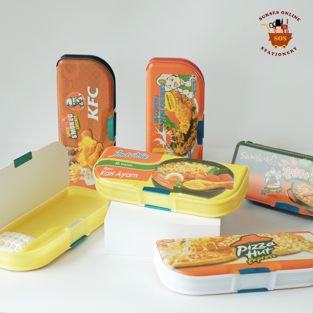 Jual SOS Kotak Pensil magnet PY-1880/81 Motif Makanan / Tempat Pensil ...