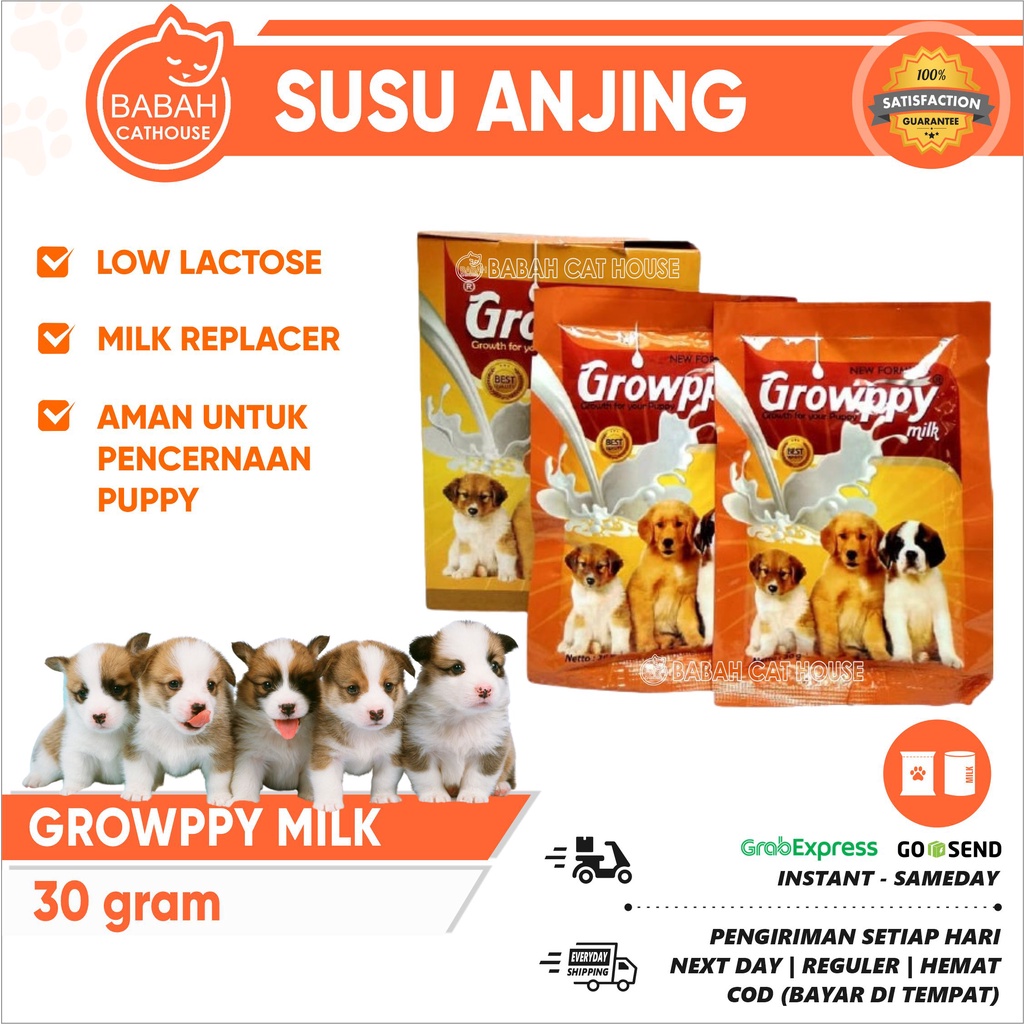 Jual GROWPPY Susu Anak Anjing Dewasa Puppy Untuk Dog Milk Bayi Murah Sachet 30gr Vitamin Vit ...