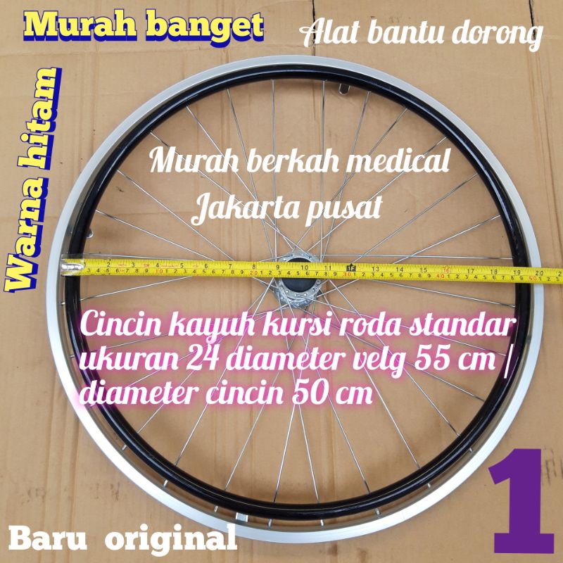 Jual Velg aluminium tanpa ban kursi roda ukuran 24 diameter velg nya 55 ...