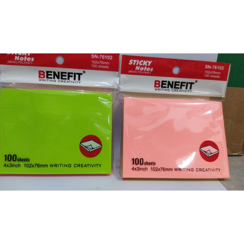 Jual STICKY NOTES / KERTAS / BENEFIT STICKY NOTE SN-76102 | Shopee ...