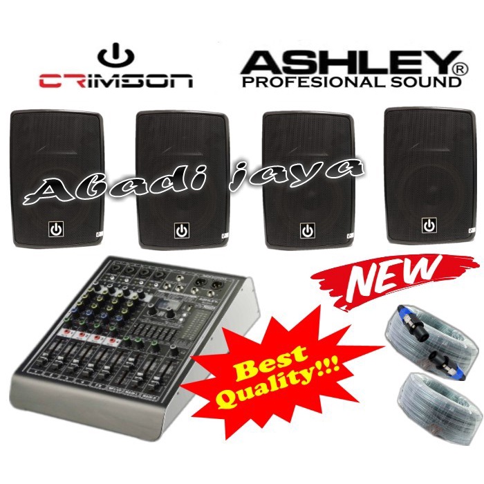 Jual paket sound system panggilan musik cafe ashley studio 4 6'' 4 bh ...