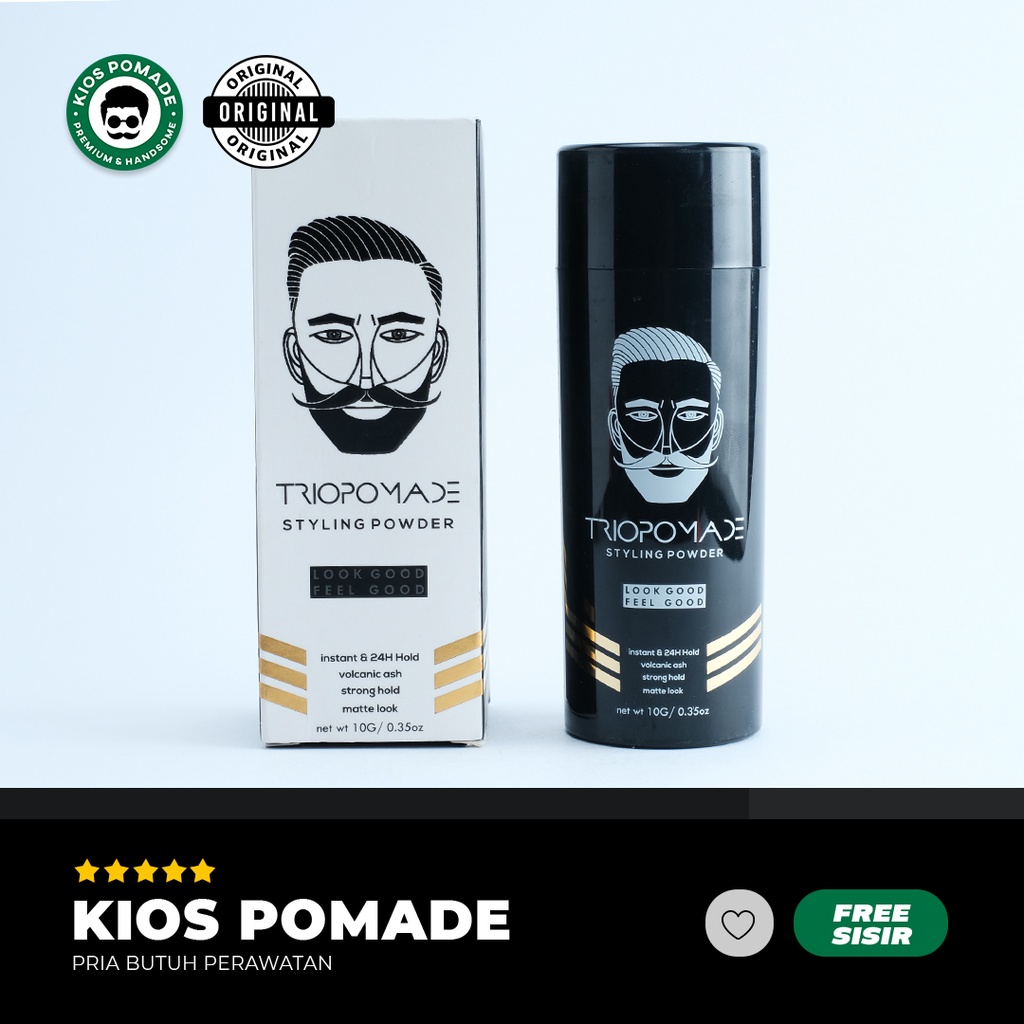 Jual TRIO POMADE Hair Styling Powder - Bedak Rambut Pria | Shopee Indonesia