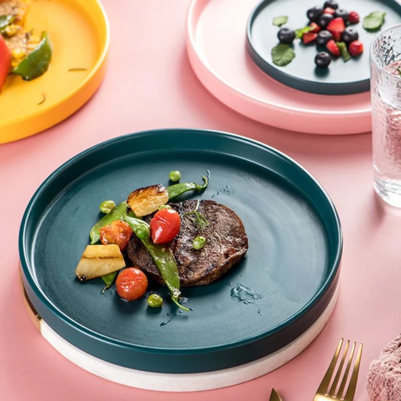 Jual Piring Keramik 10 inch (25cm) tebal & kwalitas baik Piring Makan ...