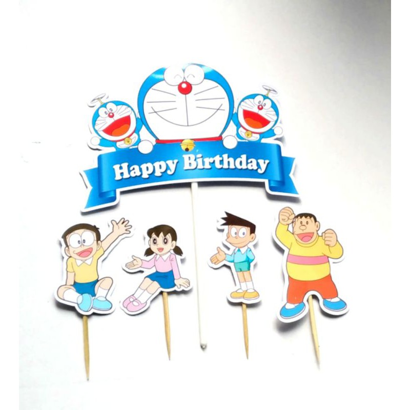 Jual Cake Topper / Toper Kue Kertas: Doraemon | Shopee Indonesia