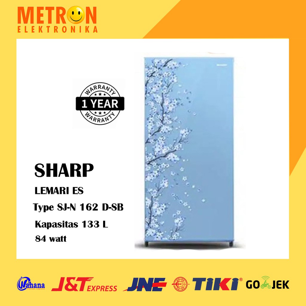 Jual SHARP SJ N 162 D SB / SAKURA BLUE KULKAS LEMARI ES 1 PINTU 133 ...