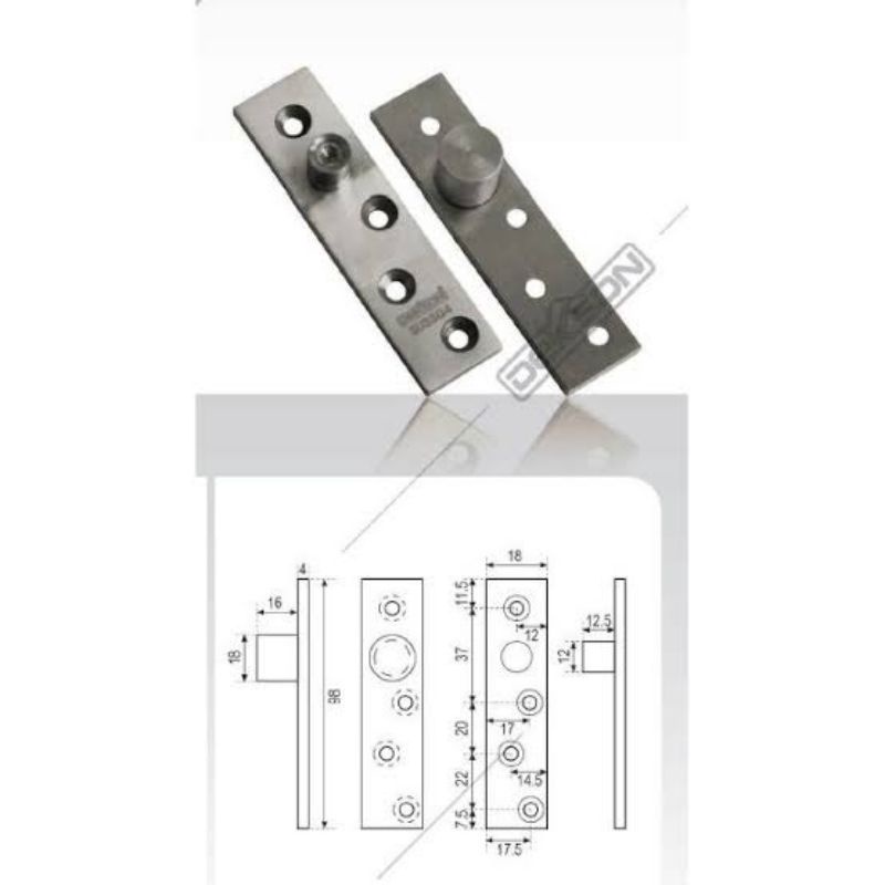 Jual HINGE DEKKSON ESS PV 001 SSS Engsel Pivot PV 001 Dekkson Engsel ...