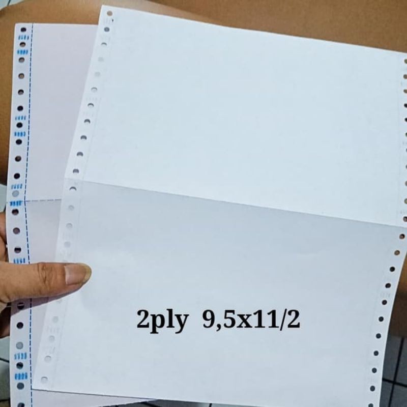 Jual Kertas continuous form 2ply 500set 9,5 x 11" dibagi 2 | Shopee ...